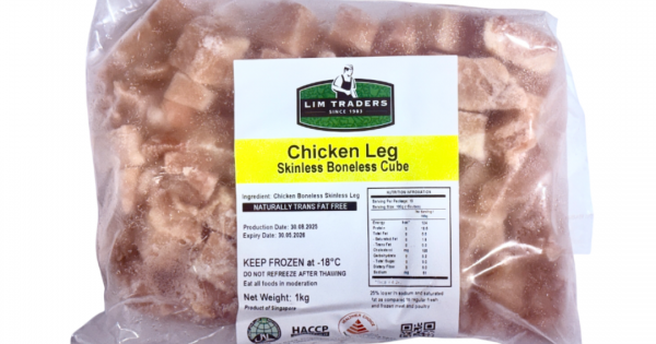 Chicken - Cube Leg Skinless Boneless Lim Traders (1kg) HCS